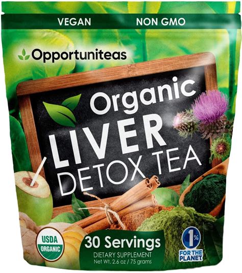 Organic Liver Detox Tea Matcha Green Tea Milk Thistle Coconut Water Spirulina