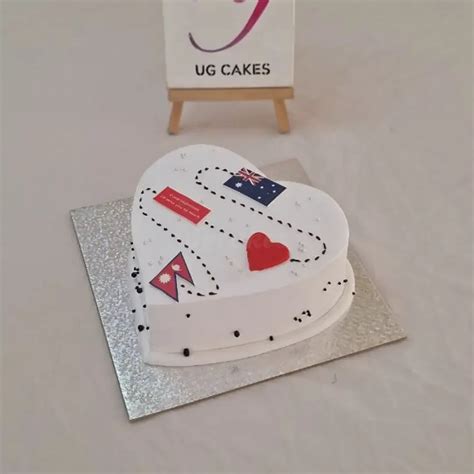 Heart Shaped Farewell Cake UG Cakes Eggless Cake Cakes Near Me