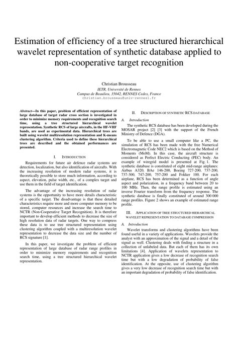 Pdf Estimation Of Efficiency Of A Tree Structured Hierarchical