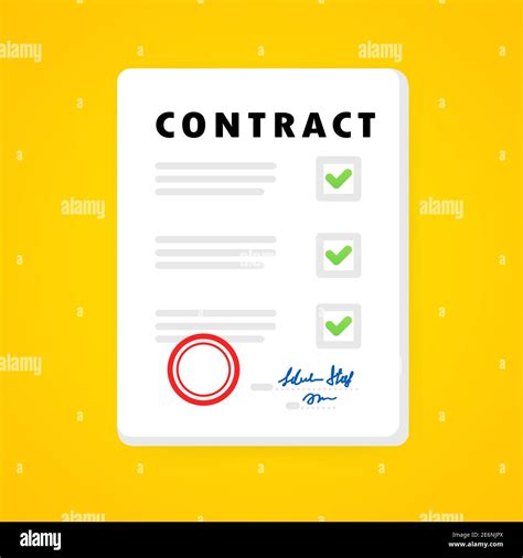 Contractual Agreement Stock Vector Images Alamy