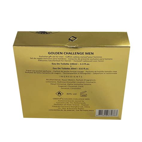 Golden Challenge 100ml 20ml Eau De Toilette Set For Men Omerta B