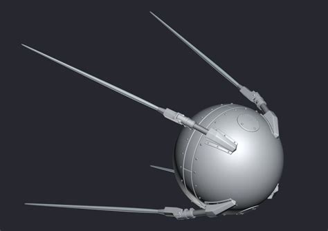 스푸트니크 1호 최초의 인공 지구 위성 3d 모델 39 3ds Blend C4d Fbx Max Ma Lxo