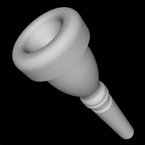 Stl File Vincent Bach S Commercial Trumpet Mouthpiece D Rendering D Printable Model