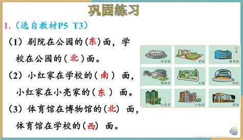 人教版小学数学三年级下册1 2地图上认识方向课件共15张PPT 21世纪教育网 二一教育