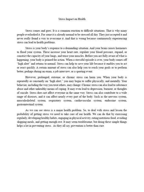 Essay Stress Pdf