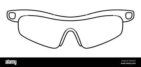 Wrap Around Racer Frame Glasses Fashion Accessory Illustration