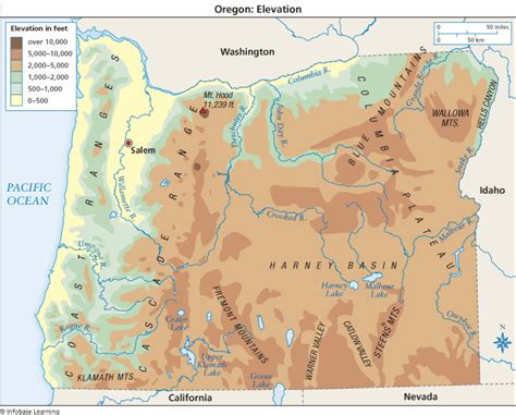 Oregon Elevation Image Learn360