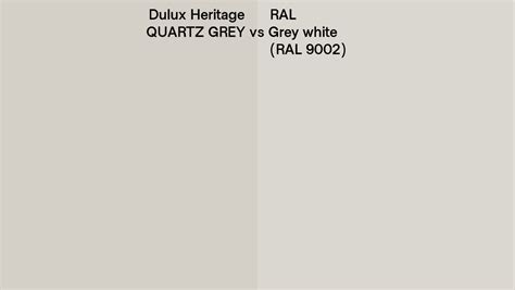 Dulux Heritage Quartz Grey Vs Ral Grey White Ral 9002 Side By Side
