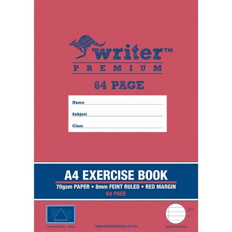 Books Writer Premium Exercise Book A4 8mm Ruled 64 Pages Triangle