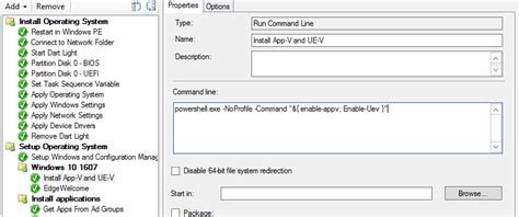 Enable App V And UE V During OSD In Windows CCMEXEC Enterprise Mobility