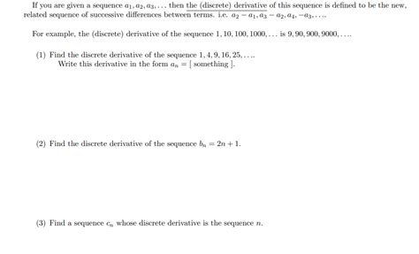solved if you are given a sequence a1 a2 a3 … then the