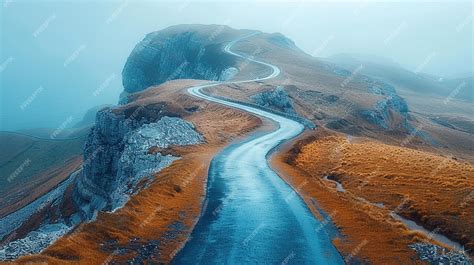 Premium Photo A Drone Image Of Mountain Pass Background