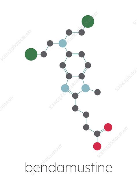 Bendamustine Cancer Drug Molecule Illustration Stock Image F028