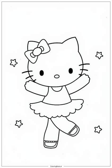 Hello Kitty Ballerina Coloring Pages Printable