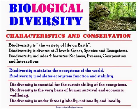 Biological Diversity Characteristics And