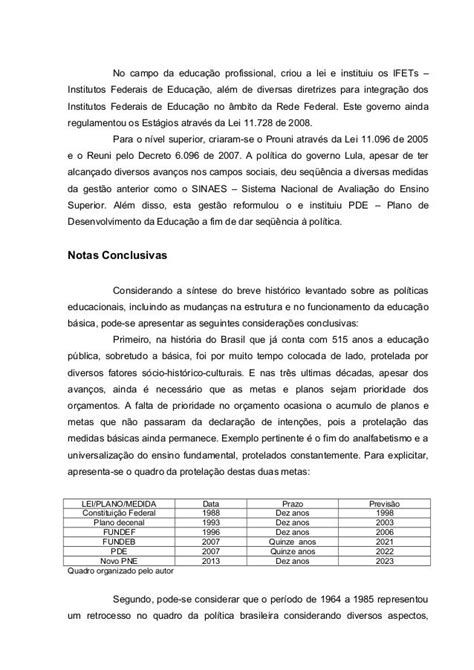 Estrutura E Funcionamento Do Sistema De Ensino No Brasil Evolução E