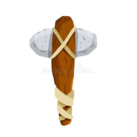 Stone Hammer Primitive Man Weapon Stone Age Hunting Tool Flat