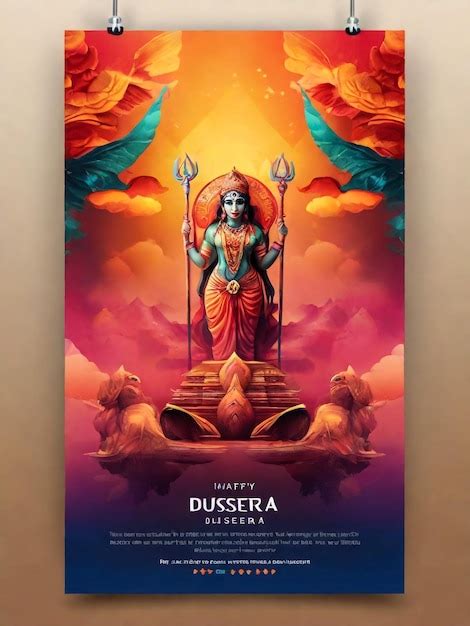 Premium Ai Image Illustration Of Lord Rama Killing Ravana In Navratri