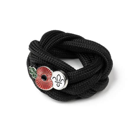 Paracord Poppy Woggle Kit Rbl And Scouts