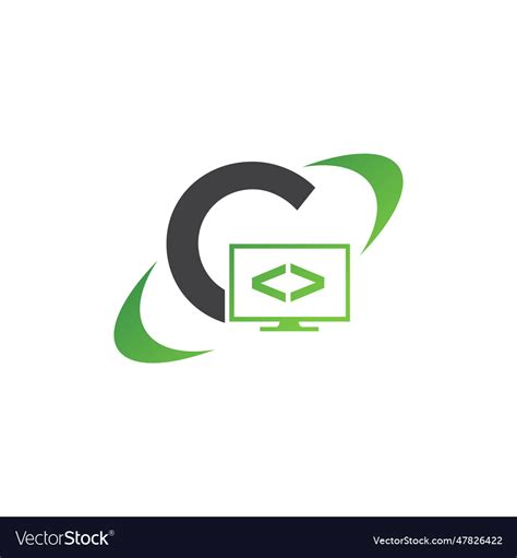 Programming Code And Technology Logo Template Vector Image