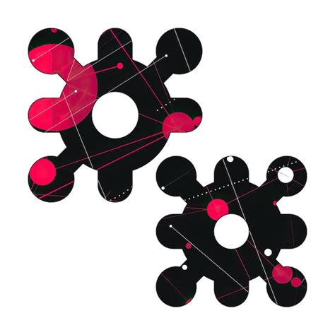 Premium Photo Viruses Icon Red White Black Technology