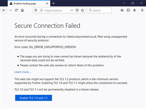 These Truly Are The End Times For Tls 10 11 Firefox Hopes To