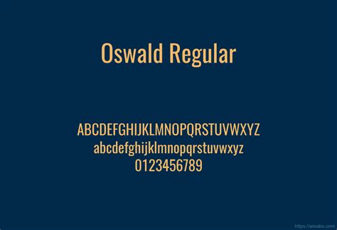 Oswald Regular Font Free Download [ttf Otf] Wisabo Fonts