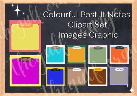 Colored Post It Clipart