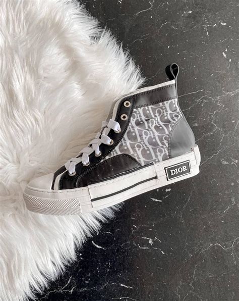 Купить Кроссовки женские Dior B23 Sneakers High Black White диор кеды ...