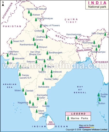 National Park India National Parks India Map National