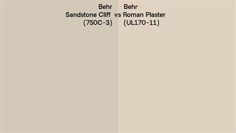Behr Sandstone Cliff Vs Roman Plaster Side By Side Comparison