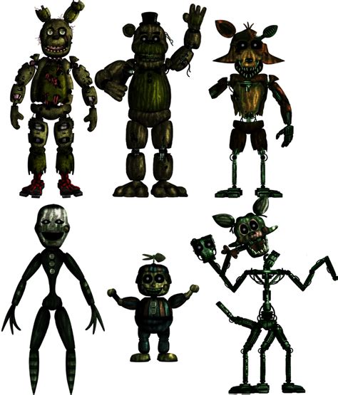 Classic animatronics FNaF 3 by FoxyLISOfficial on DeviantArt