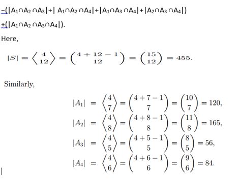 combinatorics understanding the solution of a problem mathematics