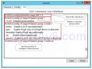 Lab Configuring Etherchannel