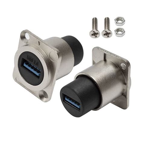 중국 맞춤형 원형 D형 Usb 3 0 소켓 커플러 패널 마운트 어댑터 공급업체 공장