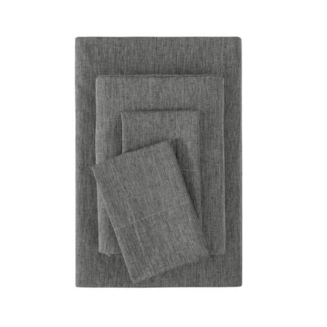 Mainstays Super Soft Faux Textured Microfiber Bed Sheet Set Queen