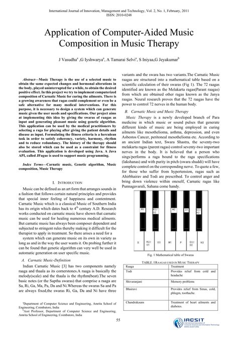Pdf Application Of Computer Aided Music Composition In Music Therapy