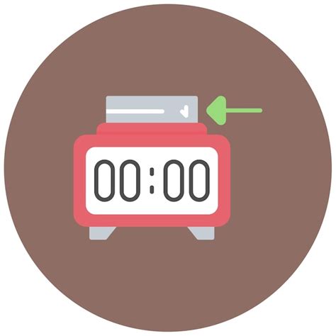 Premium Vector Clock In Flat Illustration