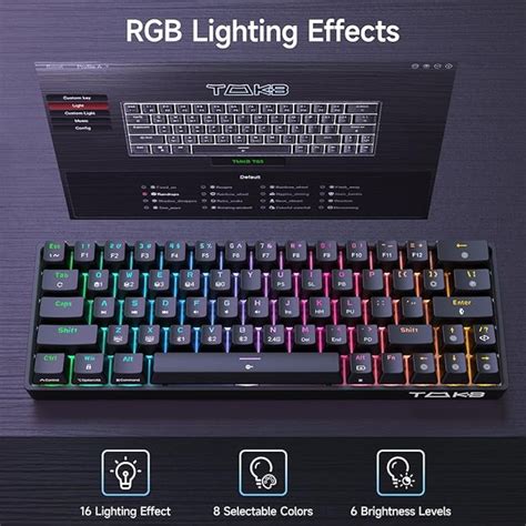 Tmkb T63 Gaming Keyboard Wireless Triple Mode Bt5 0 2 4g Usb C