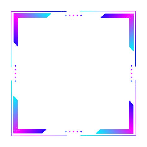 Simple Neon Border For Twitch Live Streaming Overlay Facecam Screen