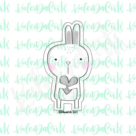Modern Bunny Cookie Cutter Kaleidacuts