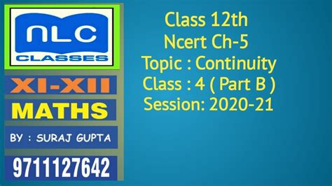Class12 Ncert Ch5 Continuity Differentiability YouTube