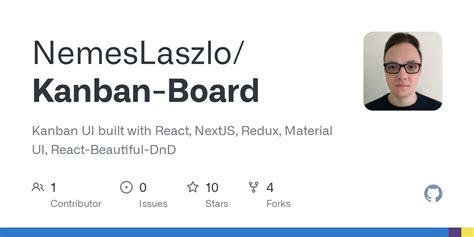 github nemeslaszlo kanban board kanban ui built with react nextjs