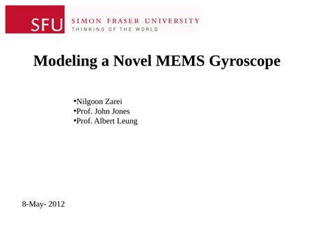 Pdf Modeling A Novel Mems Gyroscope