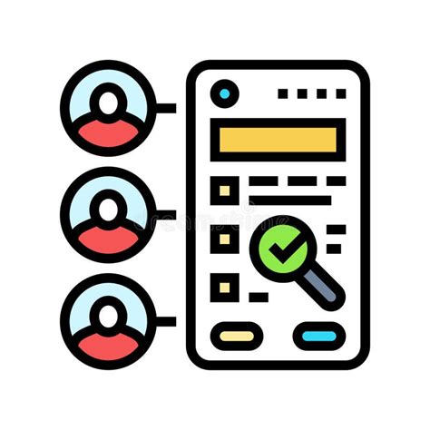 User Testing Ux Ui Design Color Icon Vector Illustration Stock