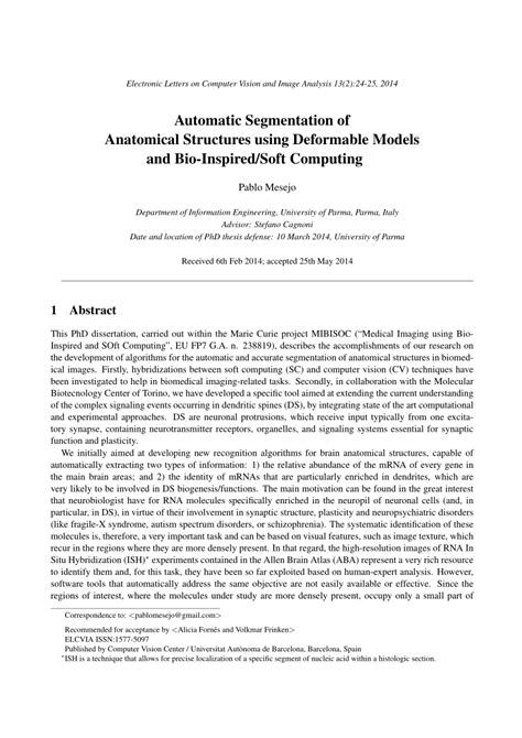 Pdf Automatic Segmentation Of Anatomical Structures Using Deformable