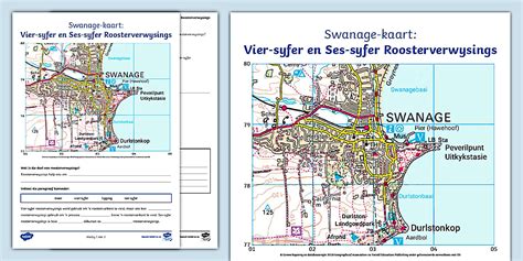 Swanage Kaart Aktiwiteitsblad Teacher Made Twinkl
