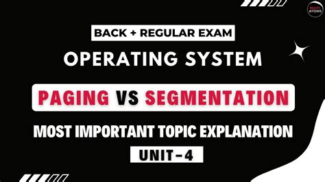 Unit 4 Paging Vs Segmentation Operating System Os Aktu Aktu Exam Most Imp Topics