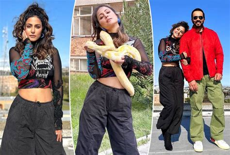 Hina Khan Joins Rohit Shetty Back On Khatron Ke Khiladi Kisses Yellow