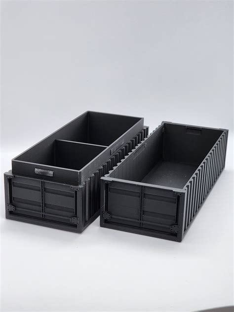 Shipping Container Deck Box Holds Up To 200 Double Sleeved Mtg Cards Etsy